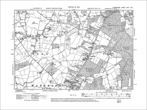 Cowplain, Waterlooville, Horndean (S), Anmore, Old Map Hampshire 1910 ...