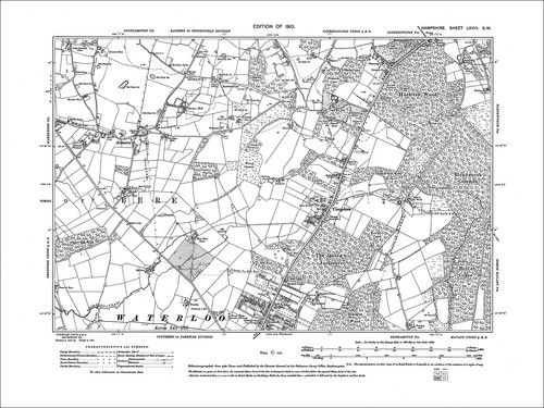 Cowplain, Waterlooville, Horndean (S), Anmore, Old Map Hampshire 1910 ...