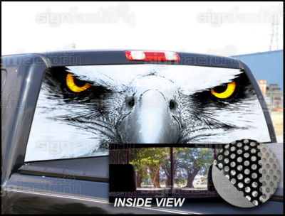 P187 American Eagle Rear Window Tint Graphic Decal Wrap Back Pickup | eBay