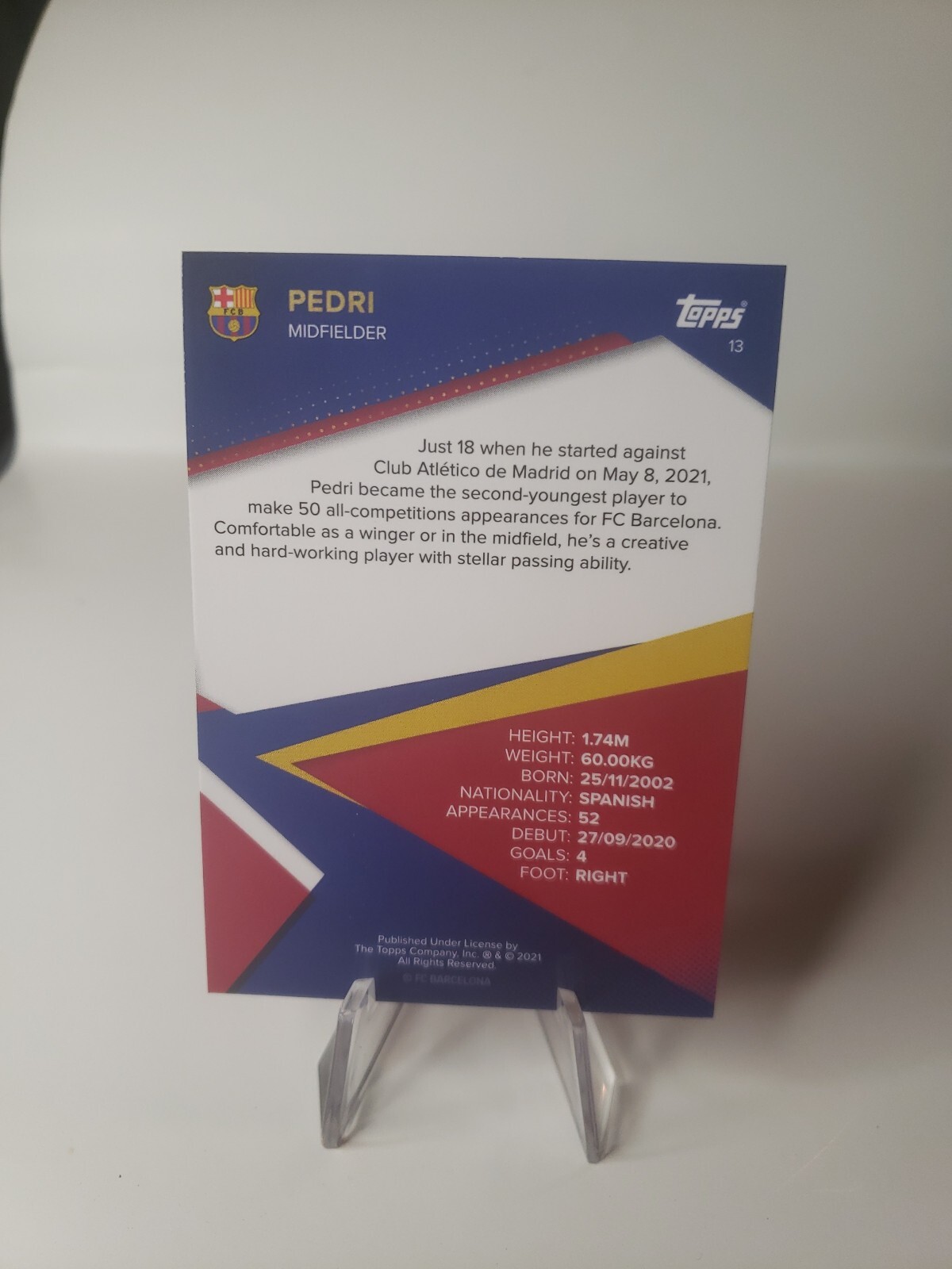 Pedri 2021 Topps Barcelona Team Set FC Barcelona Card Spain | eBay