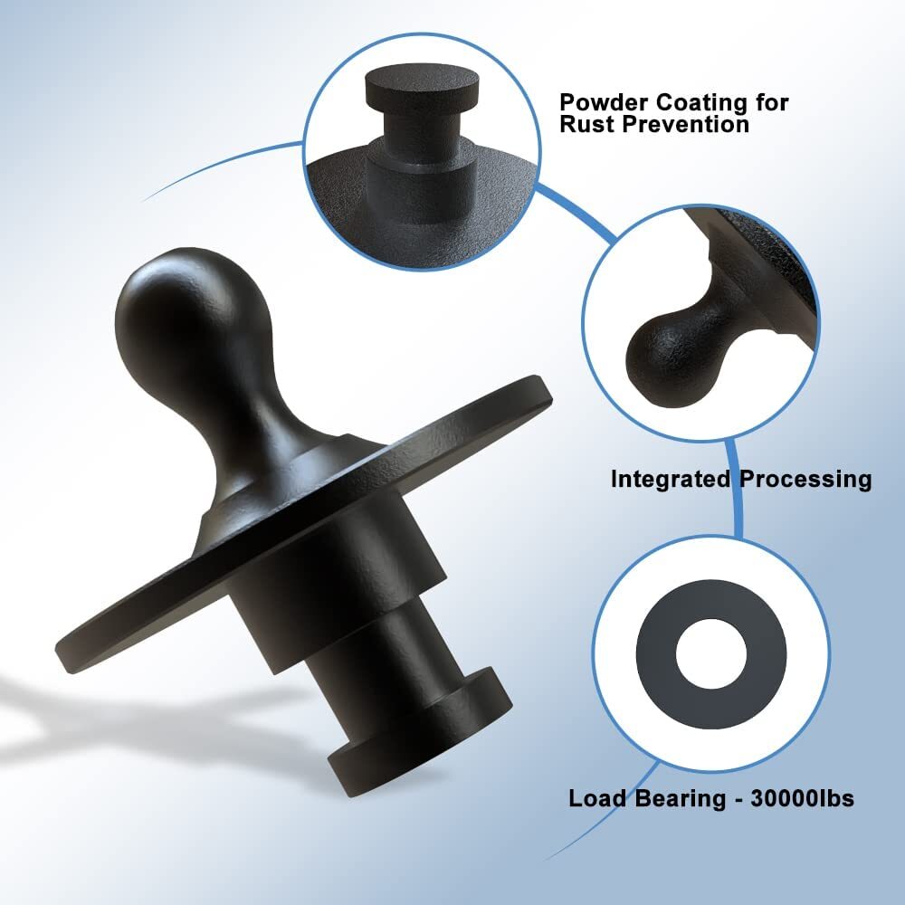 Upgrade Gooseneck Ball Adapter Trailer Forge kingpin With 5th Wheel ...