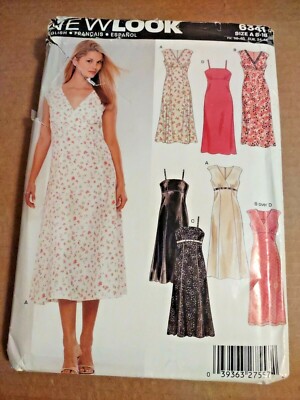 New Look 6341 Misses Umpire Waist Sun Dress Pattern Six Styles Sizes 8 ...