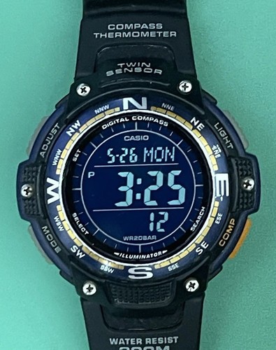Casio SGW100 Digital Watch Compass Direction Temperature. Wrist Watch ...