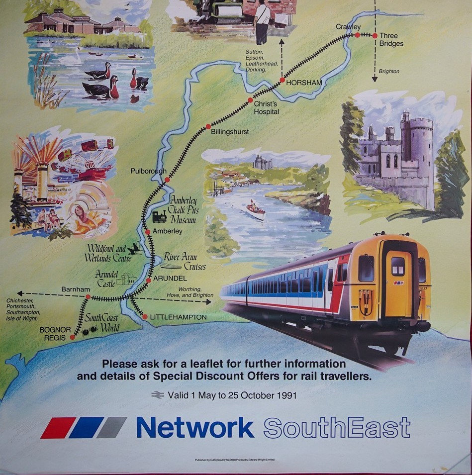 ARUN VALLEY BY TRAIN NETWORK SOUTH EAST NSE POSTER 4 VEP MAP ARTWORK ...