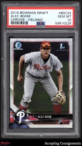 2018 Bowman Chrome Draft #BDC25 Alec Bohm 1st ROOKIE PSA 10 GEM MINT | eBay