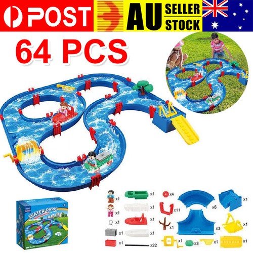 Table Toy Kids DIY Pool Water Park Building Blocks Waterway | eBay ...