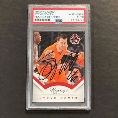 2013-14 Panini Prestige #142 Steve Novak Signed Card AUTO PSA Slabbed ...