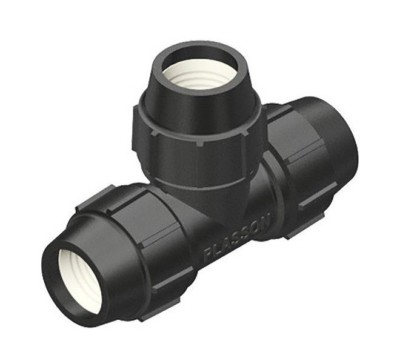 Plasson COMPRESSION 90-DEGREE TEE, PN16 Polypropylene- 40mm, 50mm Or ...