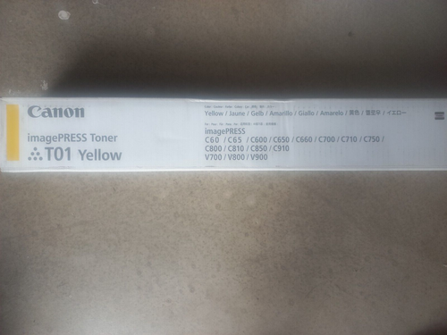 Genuine Canon T01 imagePRESS Toner Yellow For C60 C65 C600 C650 C700 ...