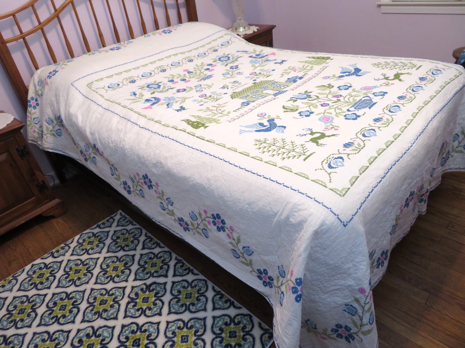 Vintage Full Size Quilt American Sampler Paragon Kit Completed | eBay