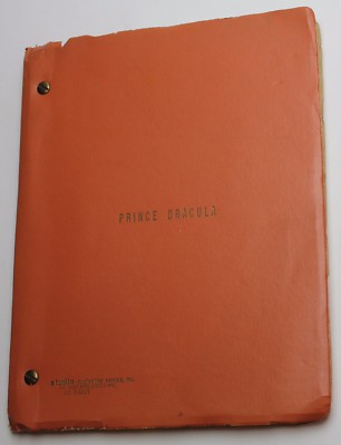Prince Dracula * Unproduced Movie Script, Rare Vampire Film from Batman ...