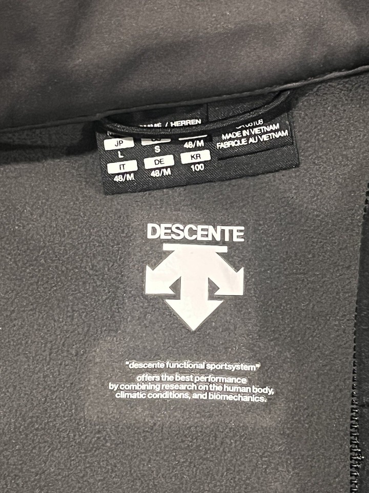 Descente Ski Jacket Men’s Large Black Fleece Lined Hard Shell NWT Sunday River | eBay