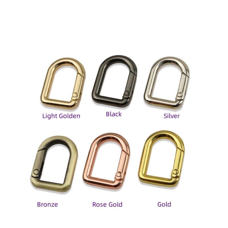 Hot Metal Spring D Ring Snap Hook Rectangular Clips For Handbag ...