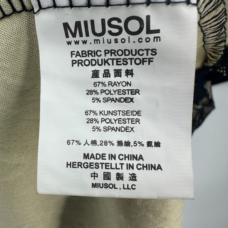 Miusol Dress Womens 3/4 Sleeve Floral Lace Cocktail Party Black, Cream ...