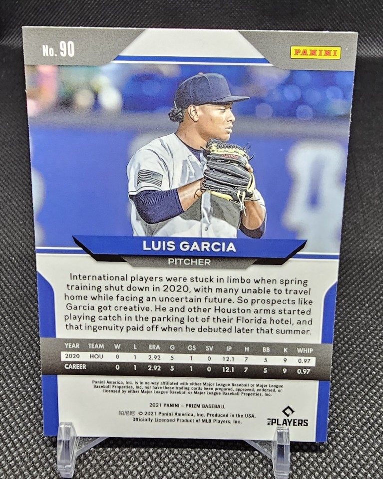 2021 Panini Prizm Baseball #90 LUIS GARCIA Rookie Rc Houston Astros | eBay