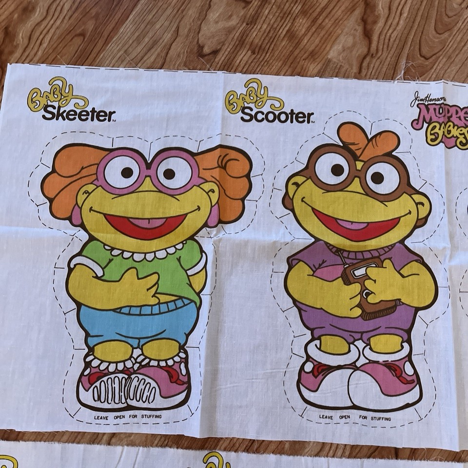 Muppet Babies Rowlf Animal Scooter Skeeter Cut Sew Panel Plush Dolls ...