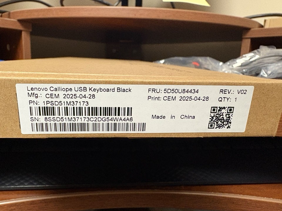 Lenovo Calliope USB Keyboard And USB Mouse Black | eBay