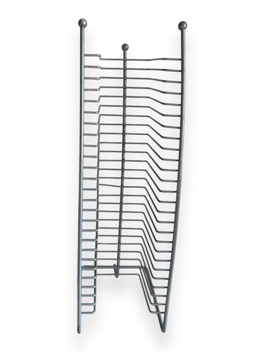 Vintage CD Rack / Shelf - Holds 25 CDs Metal Wire Freestanding Storage ...