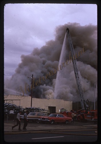 San Diego Firefighters Fire California Hose Ladder 35mm Slide 1970s ...