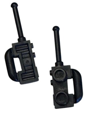LEGO 2 New Black Radio Minifigure Walkie Talkie Detailed Grille Part ...