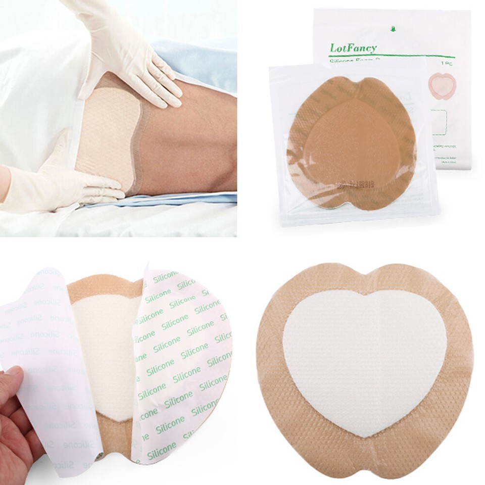 10 PACK Bordered Silicone Adhesive Foam Dressing Sacral Size 7"x 7 ...