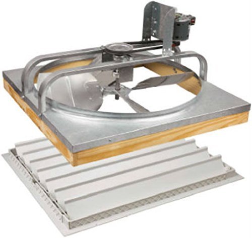 AIRVENT WHOLE HOUSE ATTIC FAN BELT DRIVE 30 INCH BLADE SHUTTERS 2 SPEED ...