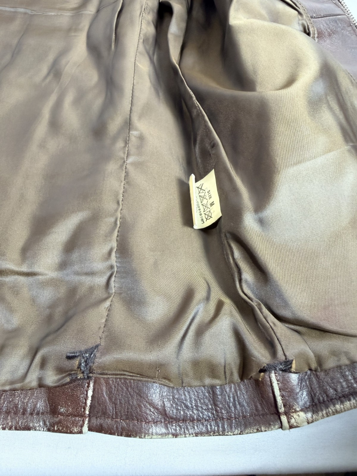 Levi’s Vintage Clothing LVC Cowhide Leather Jacket Size M Brown Talon ...