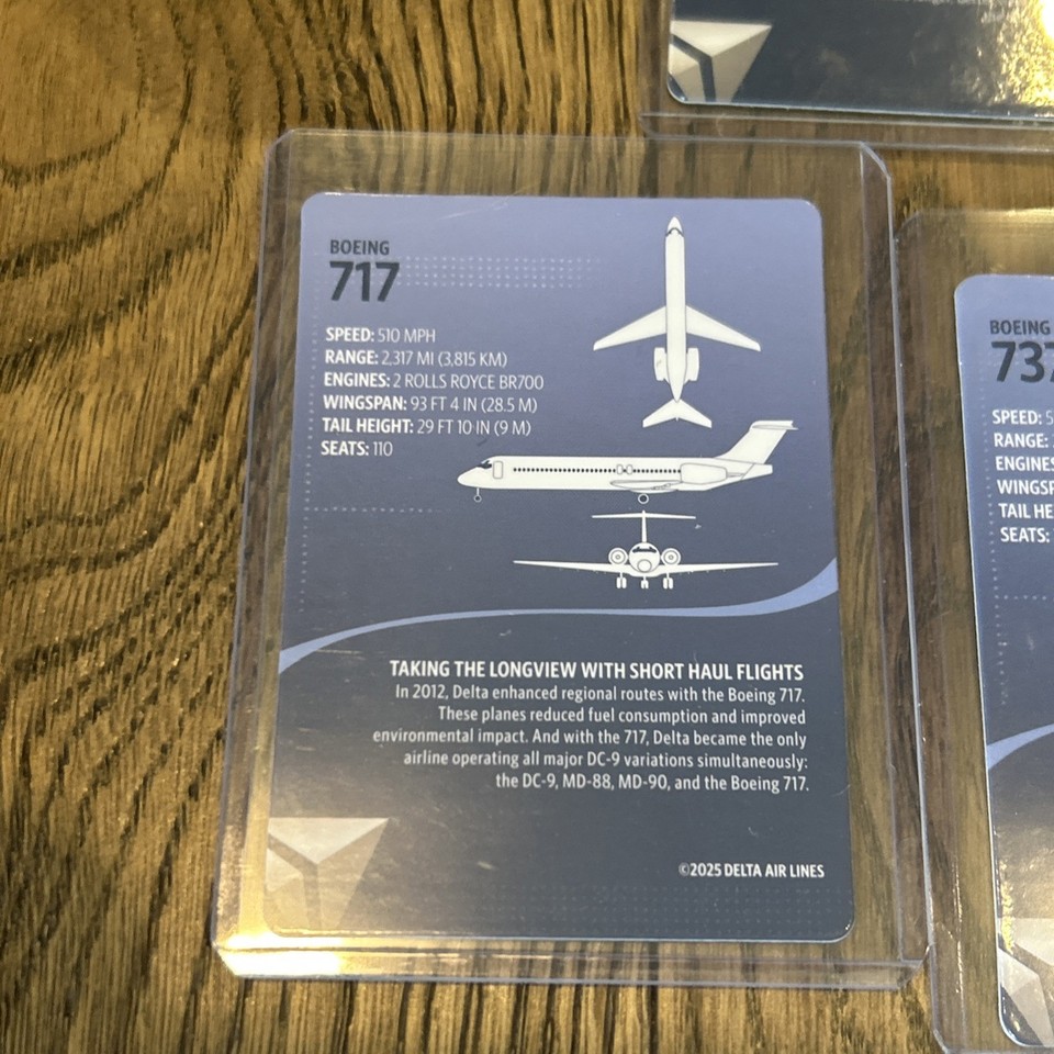 Lot of 7 NEWLY Released 2025 Delta Pilot Trading Cards Centennial ...