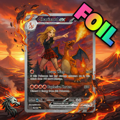 Pokemon Full Art Charizard ex FOIL Altered Art Custom Playtest Card | eBay