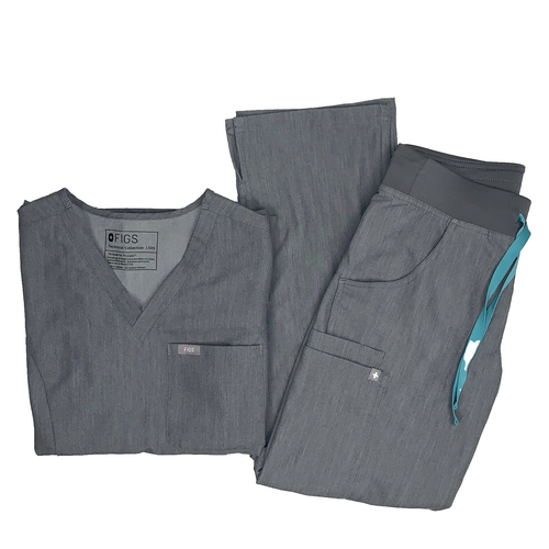 FIGS Scrub Set Womens Graphite Grey Sz XXS Catarina Top & XXS P Kade ...