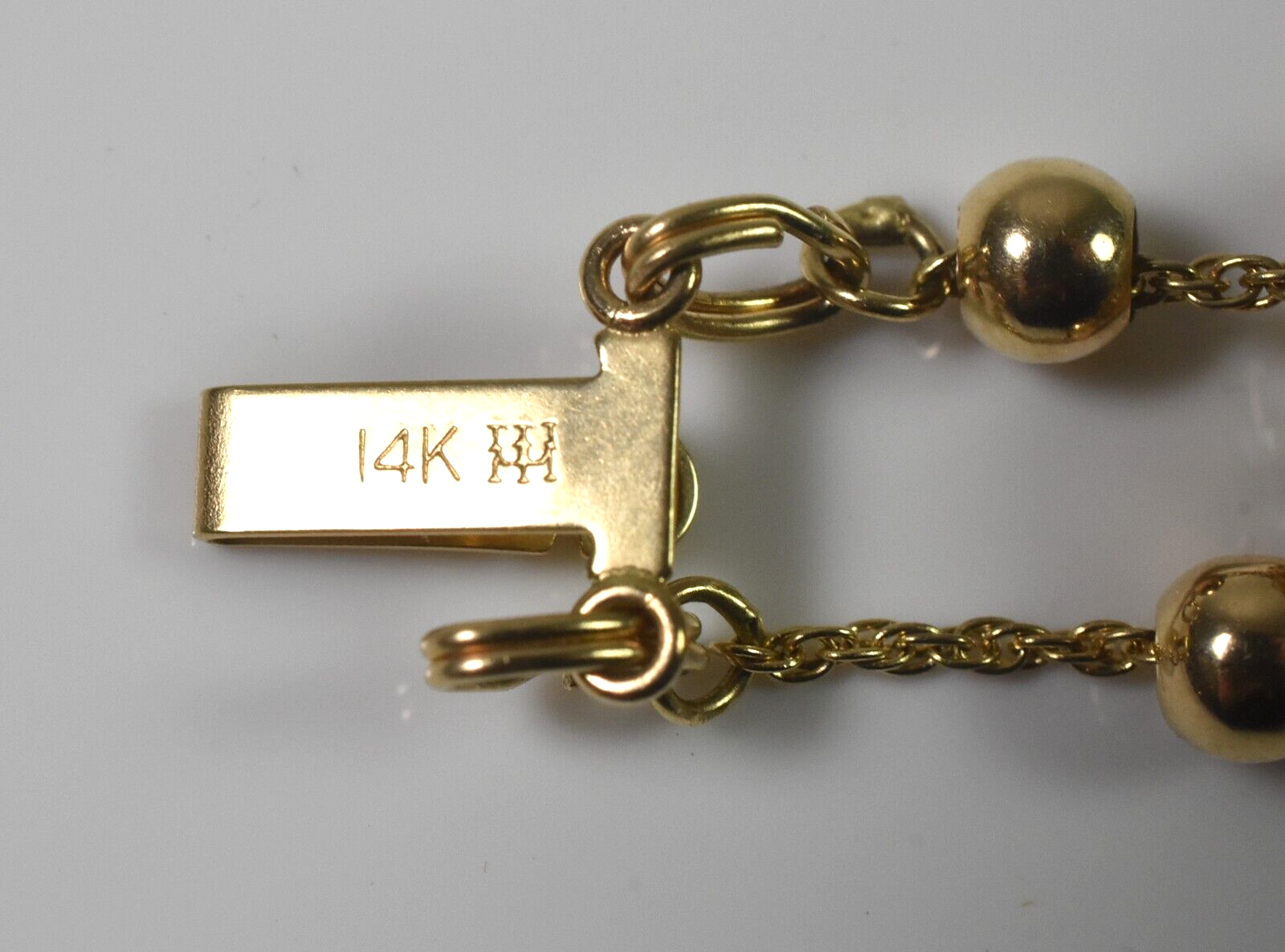 14K Sliding Charm Link Bracelet with Cameo | eBay