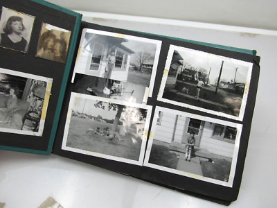 1960s B&W Photo Album BEAUTIFUL GIRL Scrapbook Greaser Guy Convertible ...