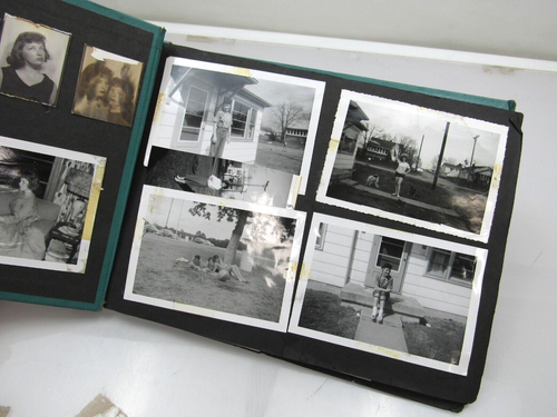 1960s B&W Photo Album BEAUTIFUL GIRL Scrapbook Greaser Guy Convertible ...