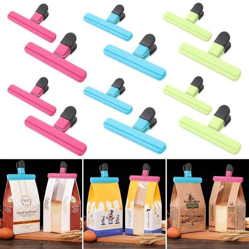 2/4Pcs 5Colors Large Chip Bag Clips Plastic Food Preservation Bag Clips ...