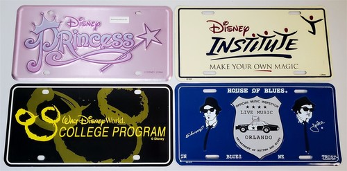 Z-466 90-2000'S VINTAGE WALT DISNEY WORLD LICENSE PLATES! SET OF 4! | eBay