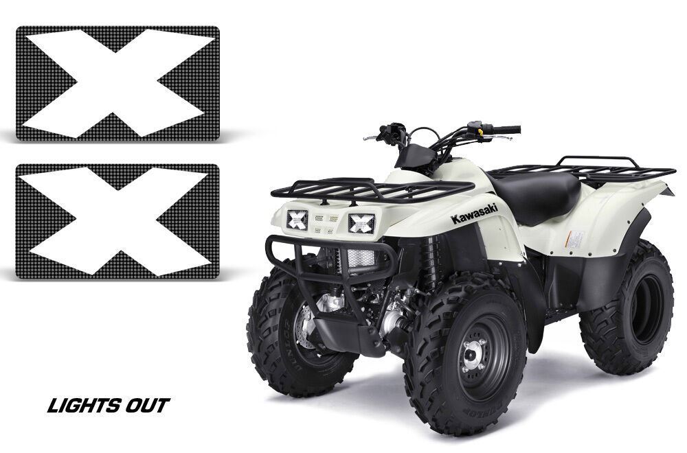 ATV Headlight Eye Graphics Kit Decal Cover For Kawasaki Prairie 360 ...