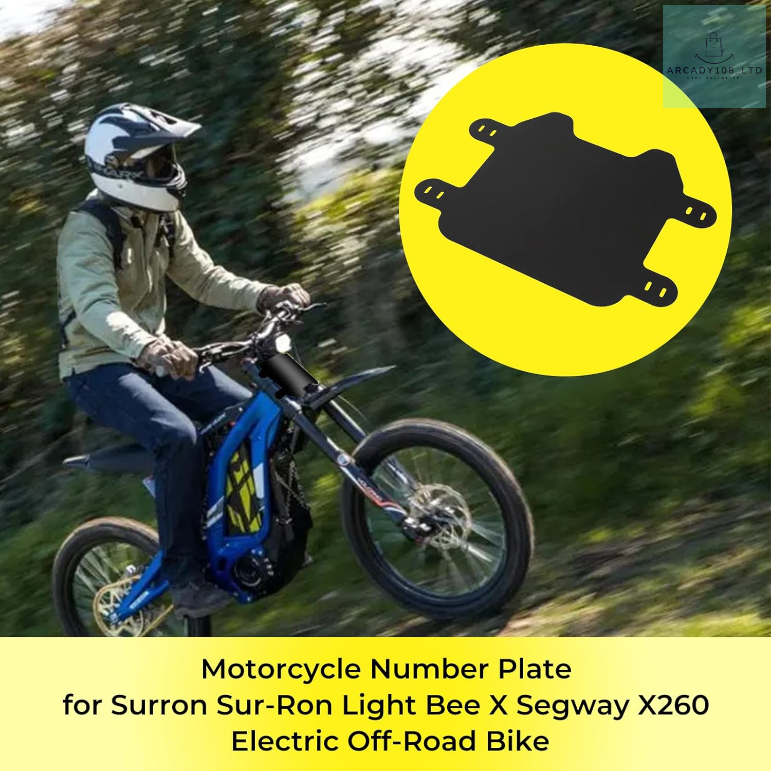 Alpha Rider Motorcycle Front Number Plate for Surron Sur-Ron Light Bee ...