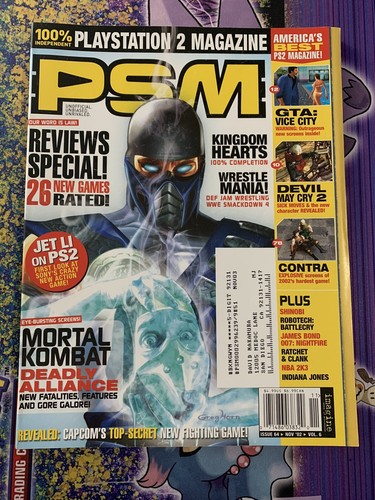 PSM Playstation Magazine 64 November 2002 Vol 6 Mortal Kombat Sub-zero ...