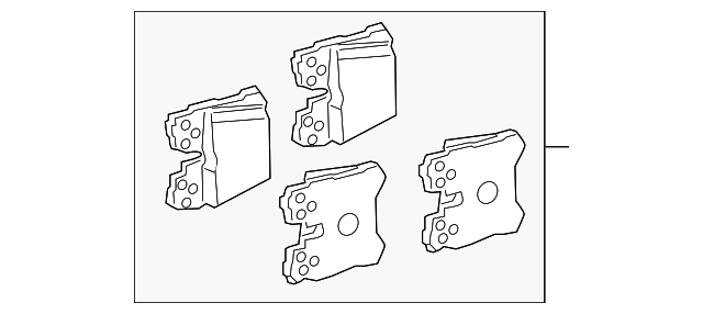 Genuine Lexus LS460 RWD 2007-2017 Rear Brake Pads Set 04466-50130 OEM ...