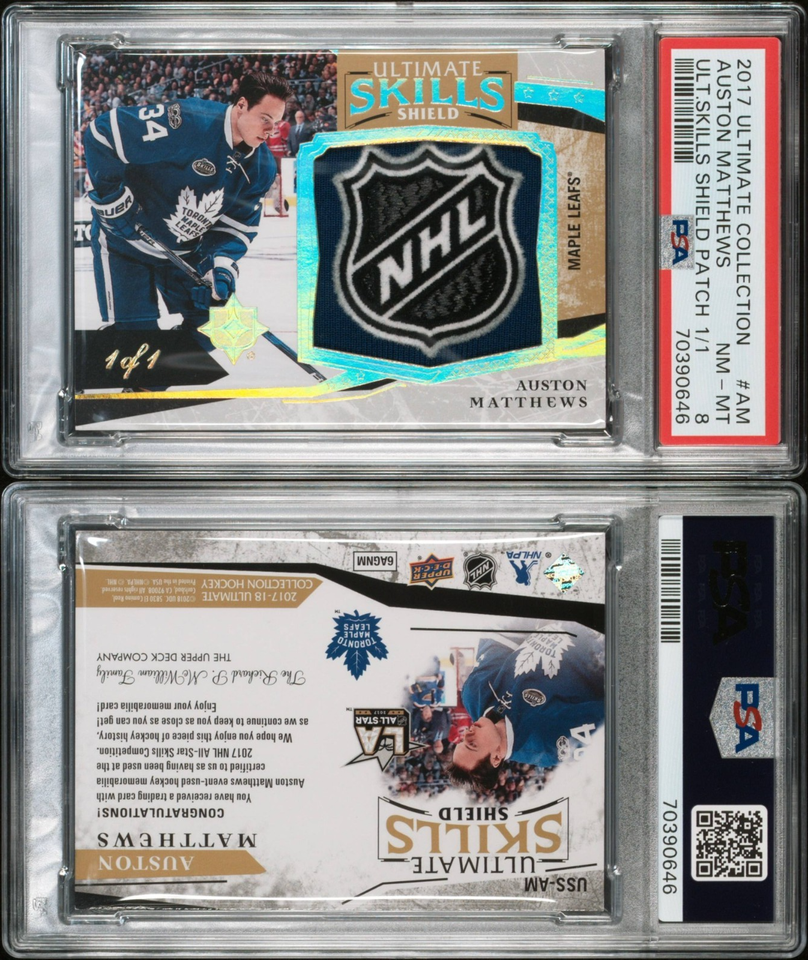 2017 UPPER DECK ULTIMATE COLLECTION AUSTON MATTHEWS ASG SHIELD PATCH 1/ ...