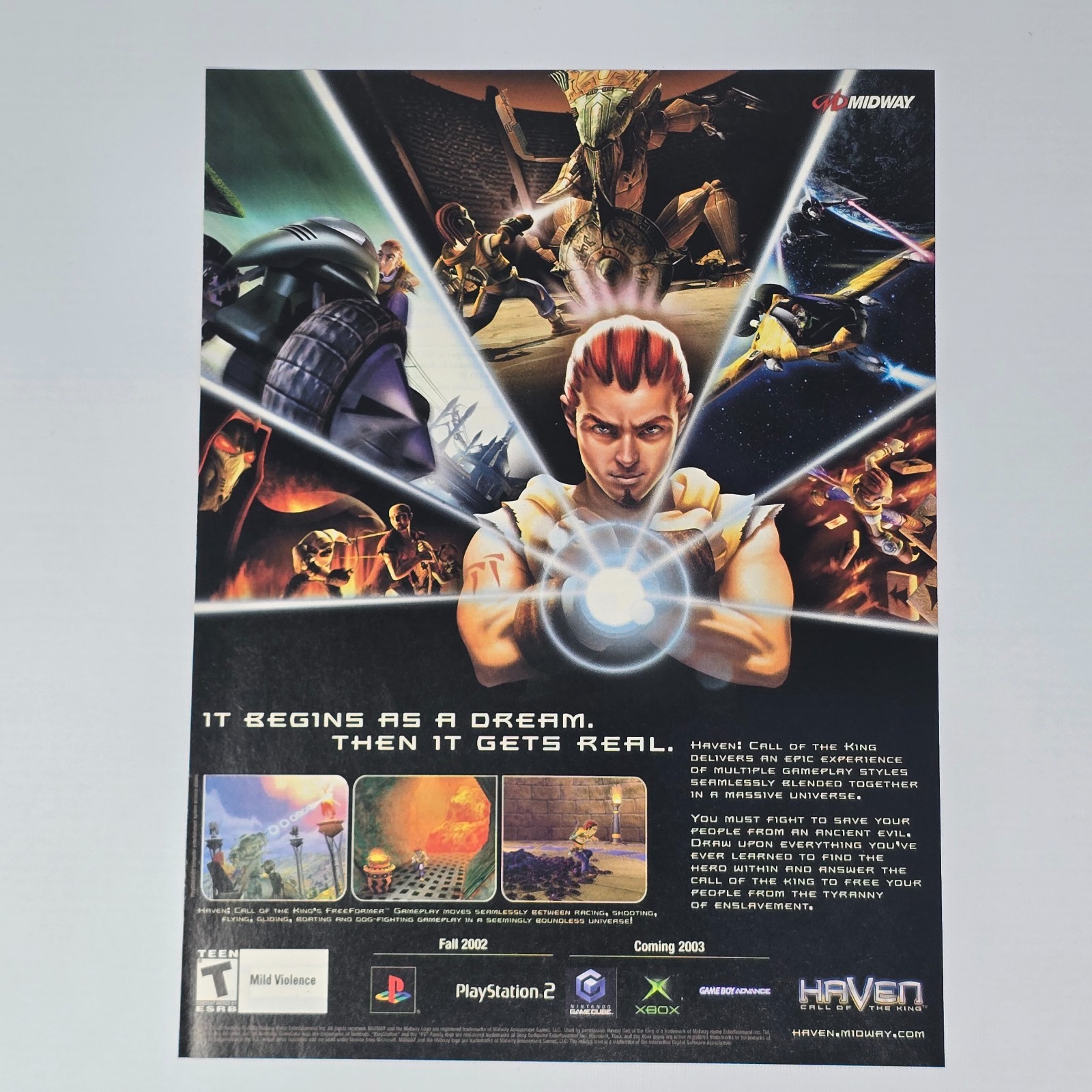 Haven Call of the King PS2 GameCube Xbox Dream Print Ad/Poster Promo ...