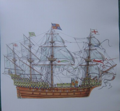 HISTORICAL SAILING SHIP PRINT ~ TRIUMPH 1562 | eBay