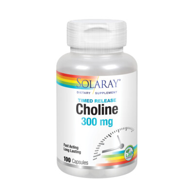 Solaray Choline- Two-Stage Timed-Release 300mg | B Vitamin for Healthy ...