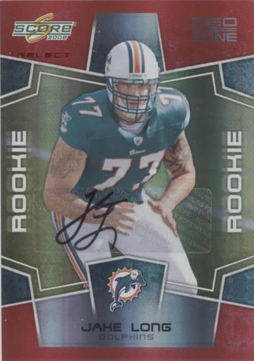 2008 Score Select - Rookie Jake Long #331 Red Zone Autographs /30 (AU ...