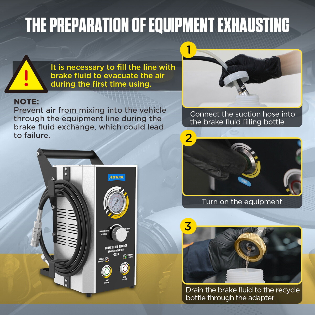 Car Brake Bleeding Kit Electric Brake Fluid Vacuum Pump Pressure ...