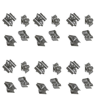 Set Of 100 Pieces Chrome Joiner Connector Clamps Gridwall Panel Retail ...