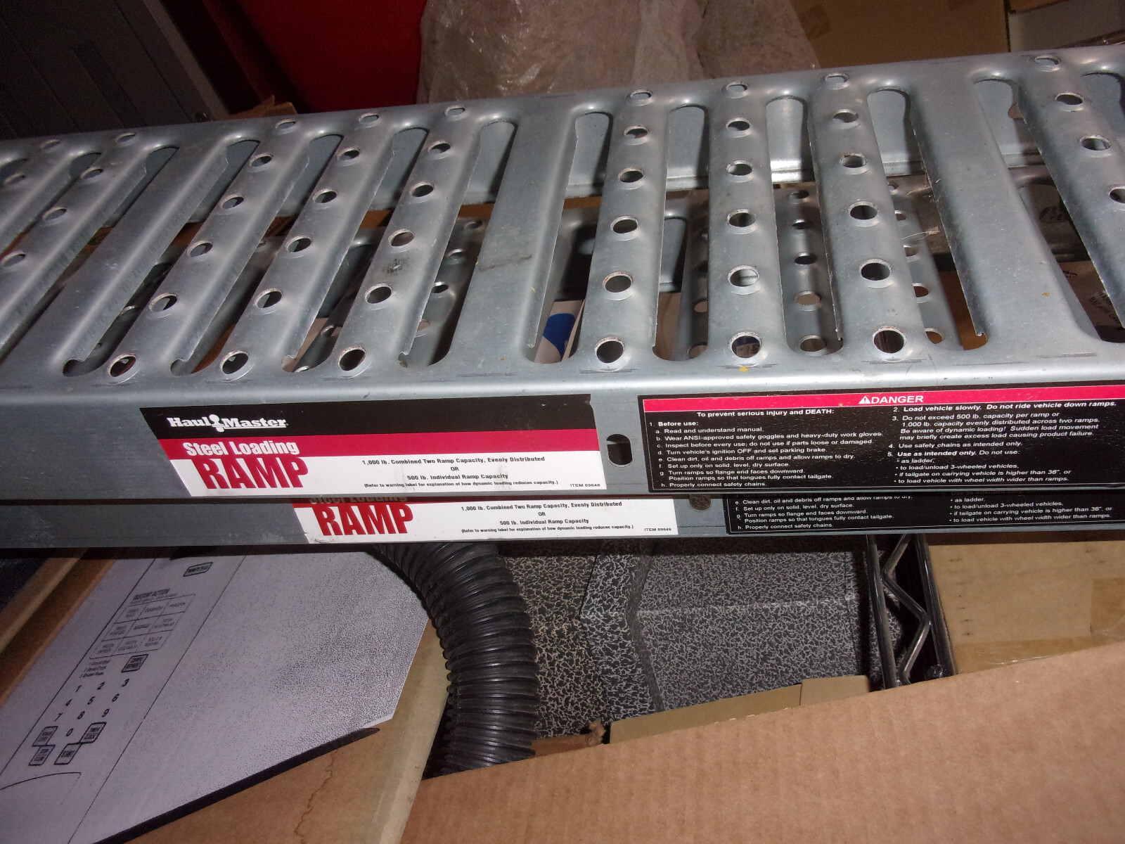 ONE ONLY of 2 avail. Haul Master Steel Loading Ramp 6 feet Long 500 lb ...