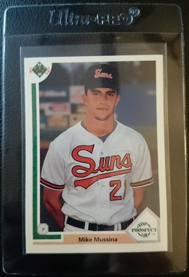 1991 UPPER DECK #65 MIKE MUSSINA ROOKIE CARD RC ORIOLES YANKEES GEM ...