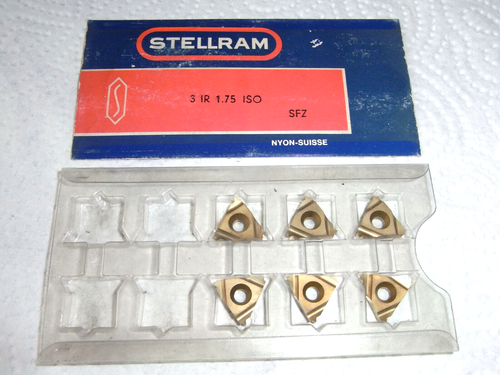NEU 6 Stellram 3IR 1.75 ISO SFZ Wendeplatten mit Rechnung Kennametal | eBay