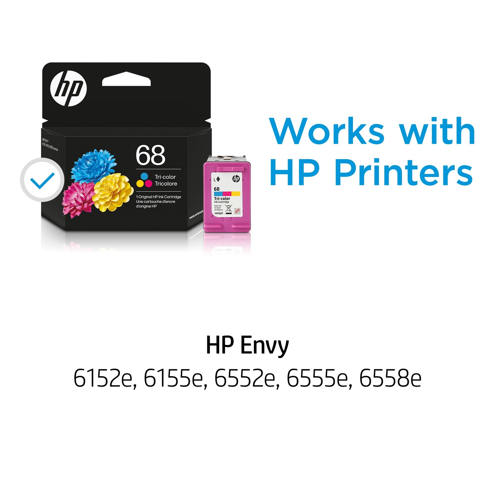 HP 68 Tri-color Original Ink Cartridge, ~120 pages, 7FP20TN | eBay